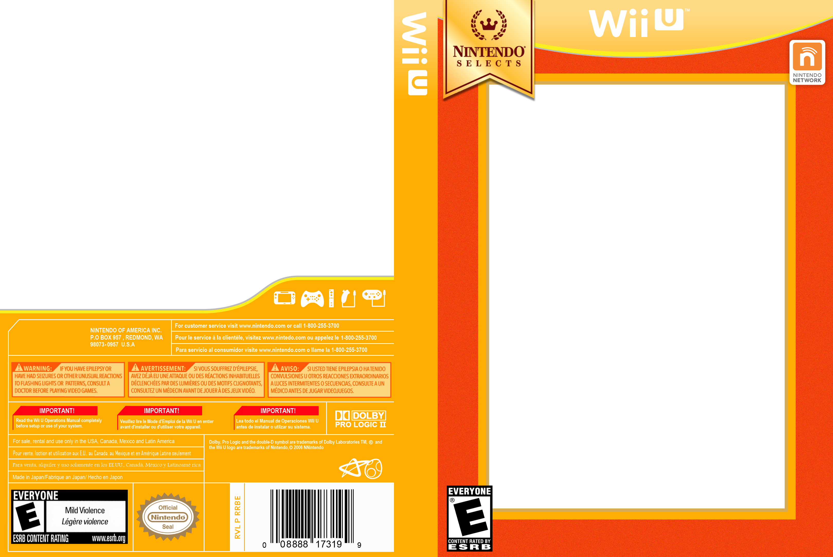 Download Wii U Cover Template 69854 - Nintendo Selects Box Wii U - HD ...