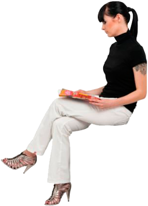 Download HD Cutout Woman Sitting People Cutout, Cut Out People ...