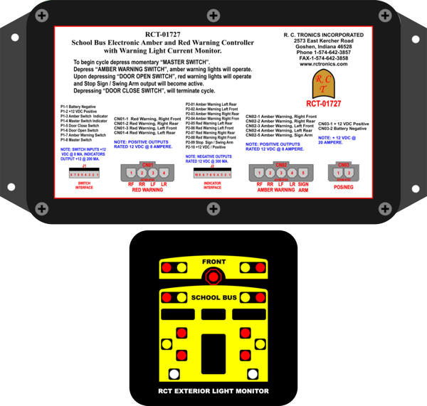 Download HD Rct 01727 00000 School Bus Amber Red Warning Control ...