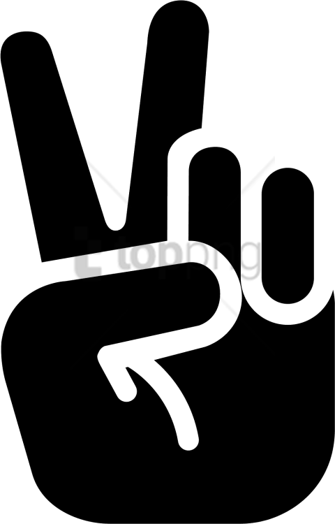 Download HD Free Png Peace Hand Icon Png Image With Transparent - Icon ...