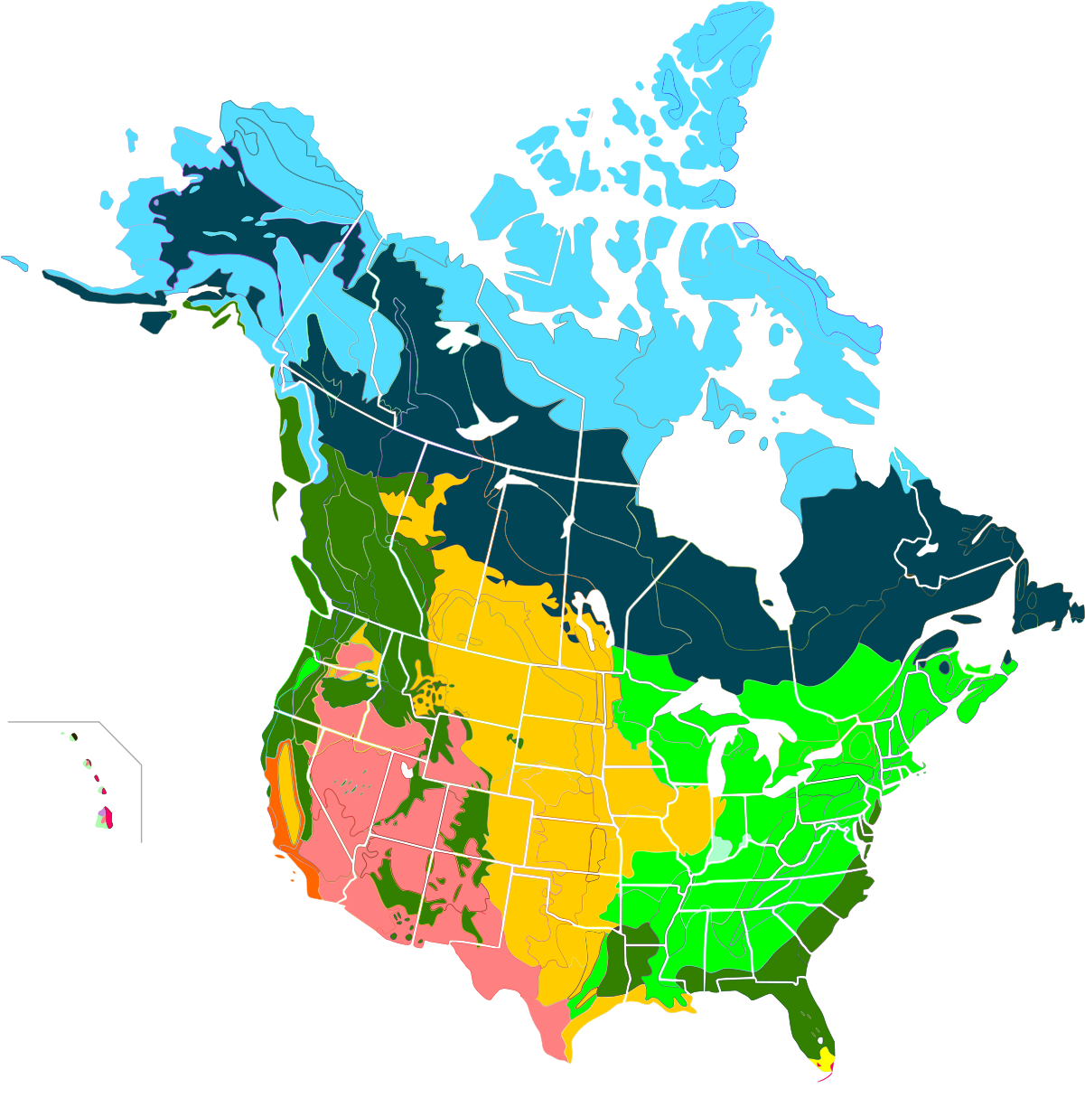Download HD Us And Canada Map Template Boreal Forest Of Canada Do