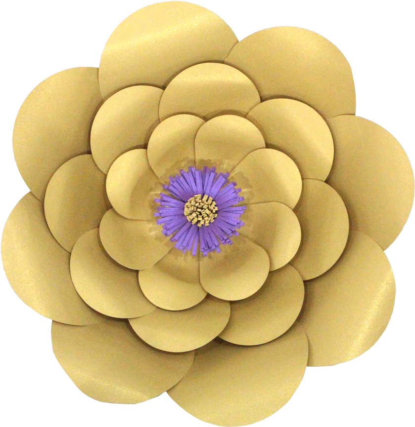 Download HD Gold Paper Flower Transparent PNG Image - NicePNG.com