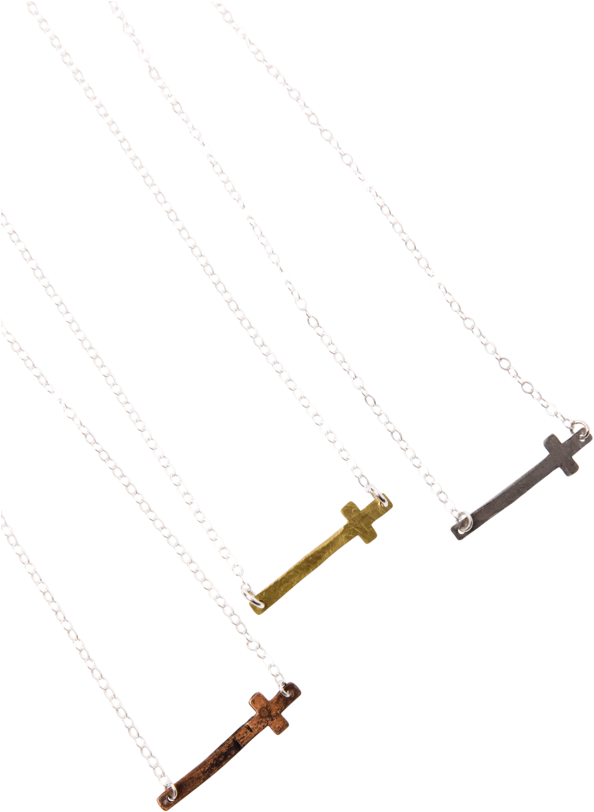 Download 18" Horizontal Cross Necklace - Pendant - HD Transparent PNG ...
