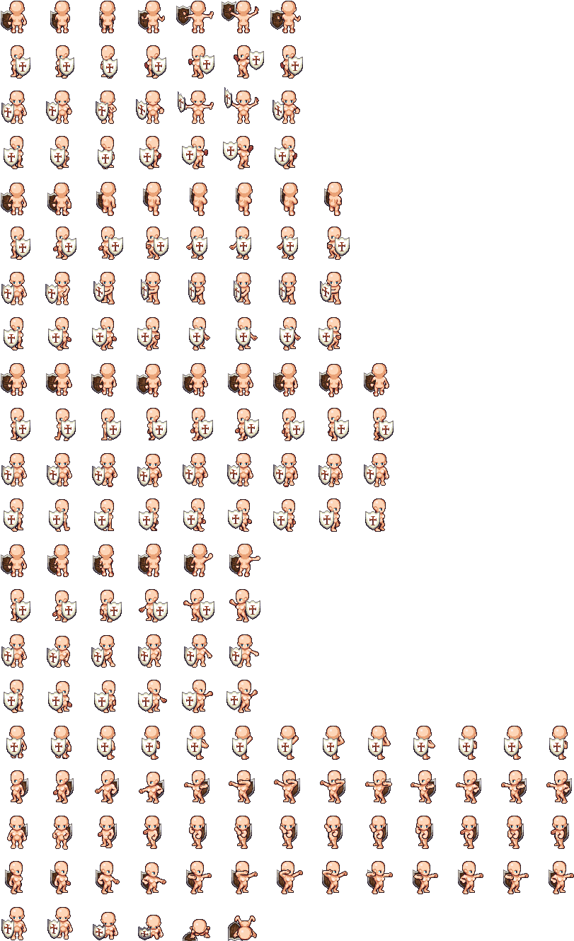 Download Preview - Pixel Art Character Sprite Sheet - HD Transparent ...