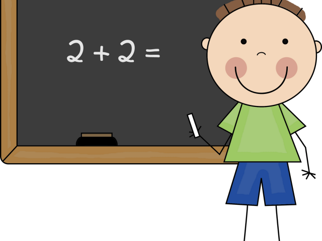 Download Mathematics Clipart Math Stuff - Cartoon Child Doing Maths ...