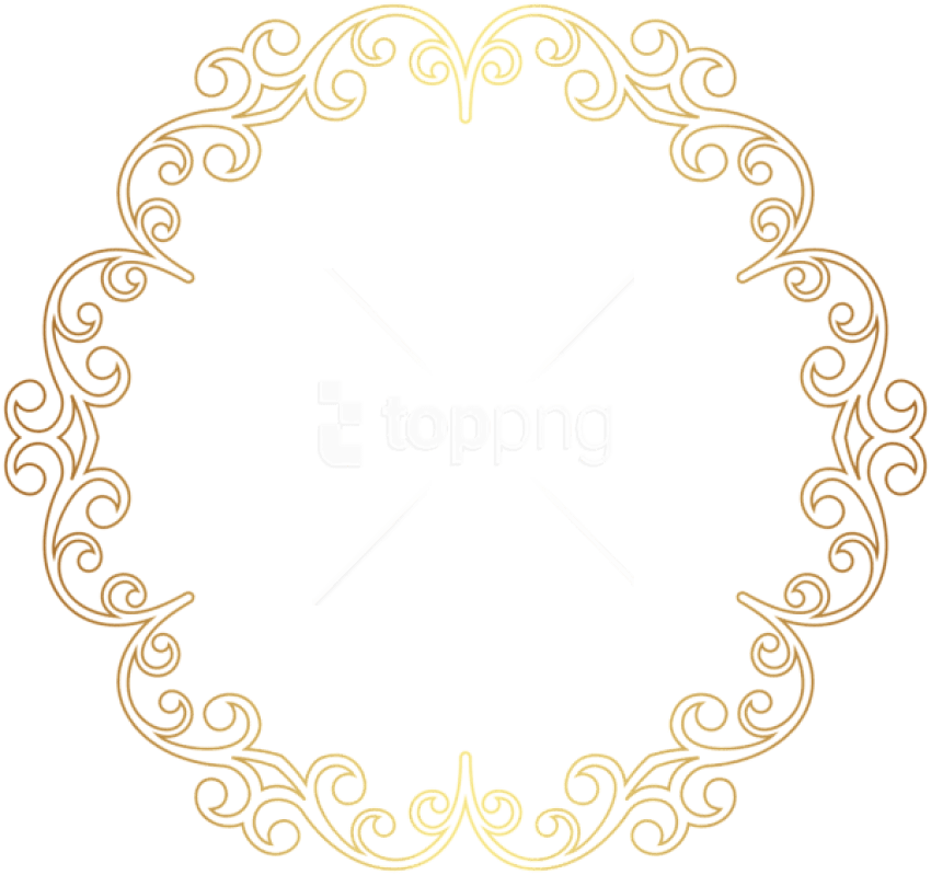 Download Round Gold Border Frame Png Free Images Toppng - Gold Border ...