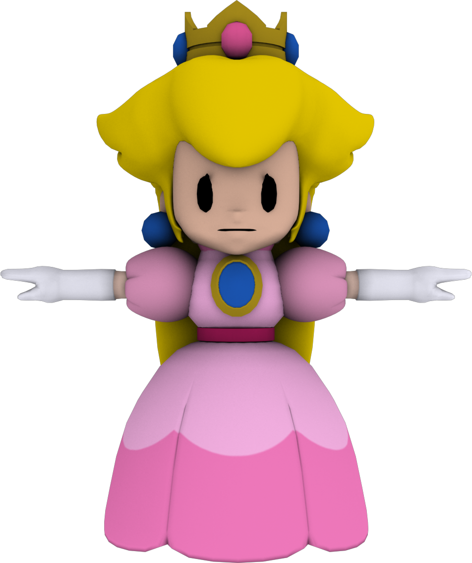 Download Paper Princess Peach Wip 2 With Texture By Luigimariogmod ...