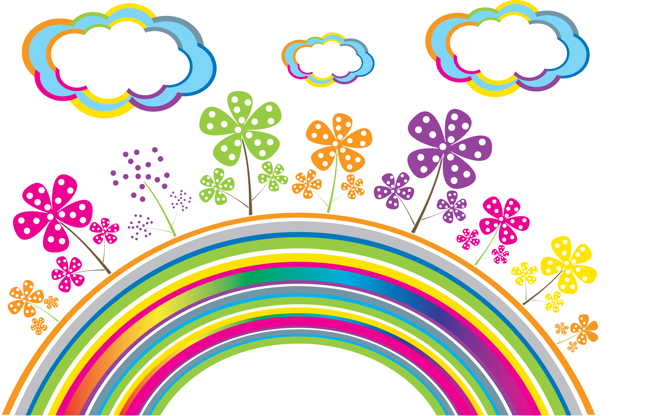 Download Rainbow Clipart Png - Rainbow Vector - HD Transparent PNG ...