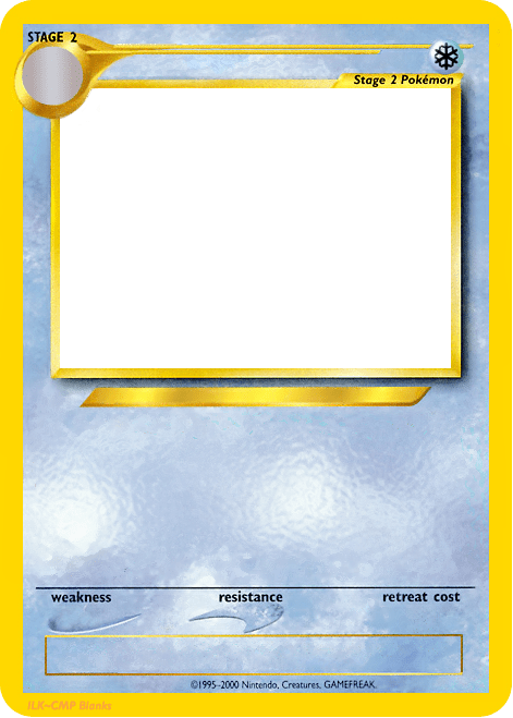 Download Ice Type Pokemon Cards Blank Stage 1 - HD Transparent PNG ...