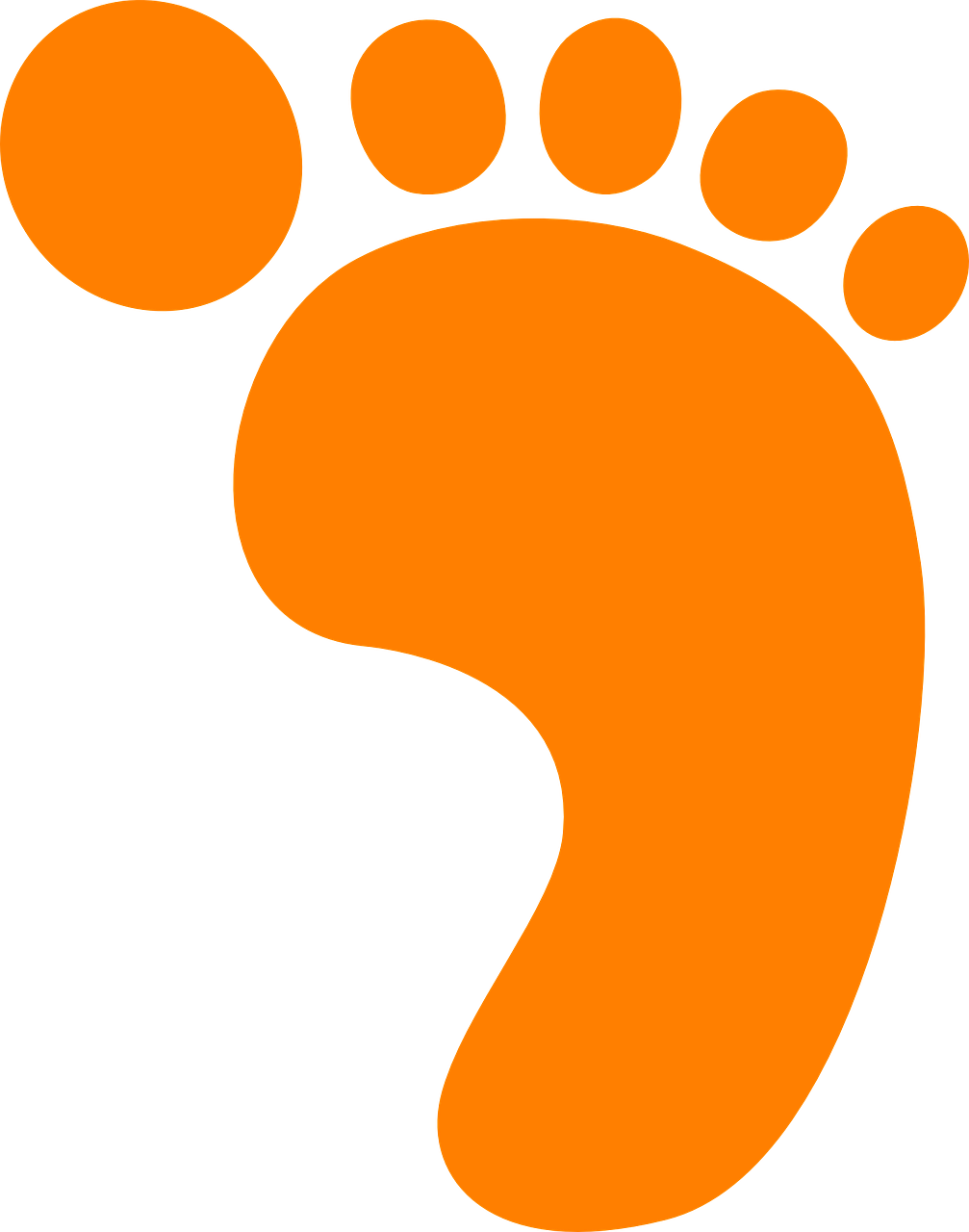 Download HD Footprints Clipart Orange - Foot Print Transparent PNG ...