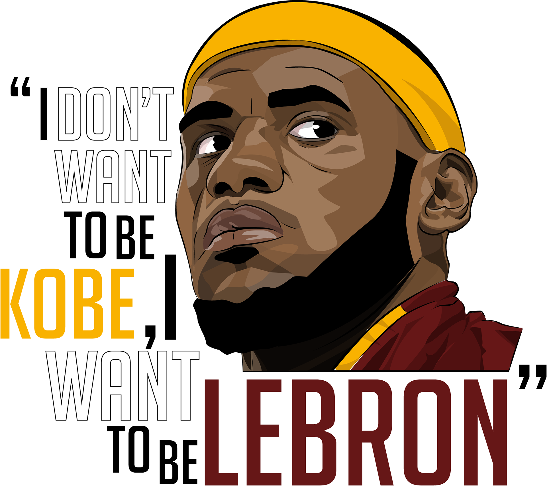 Download Illustration/typography Design Of Nba Player Lebron - Lebron ...