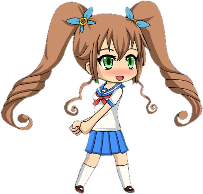 Download HD Monika Sticker - Cartoon Transparent PNG Image - NicePNG.com