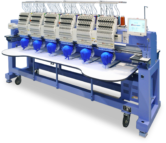 Download HD Happy Japan Multi-head Embroidery Machine - Embroidery ...