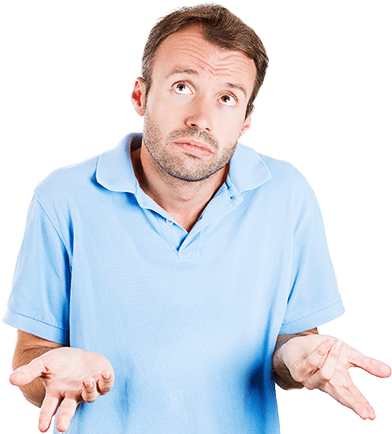 Download White Man Asked By - Confused Person Transparent - HD ...