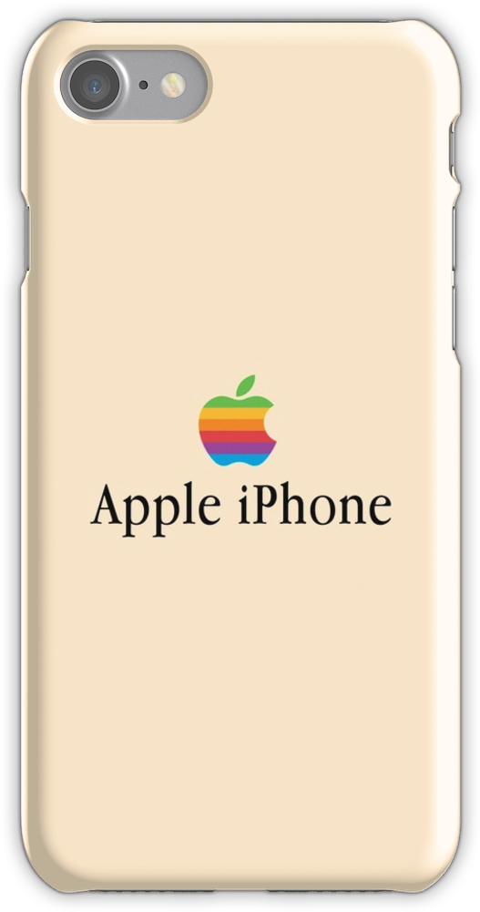 Download Vintage Apple Logo On Tan Background / Apple Iphone - Mobile ...