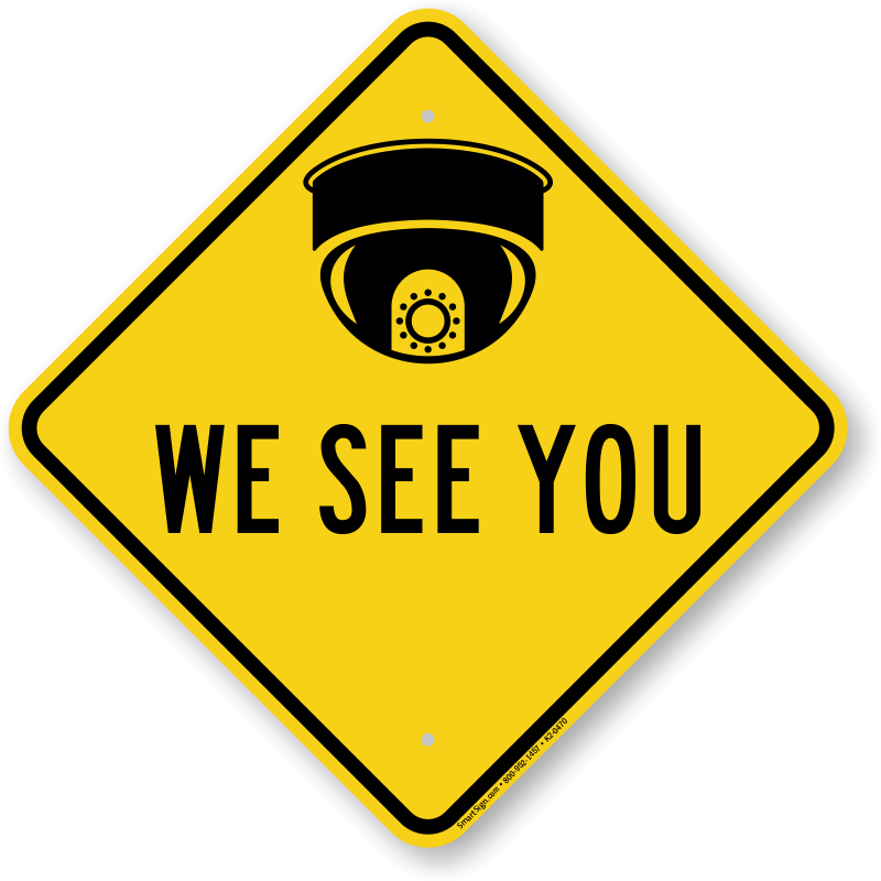 Download HD We See You Caution Sign - Roadtrafficsigns Id Turn Back If ...