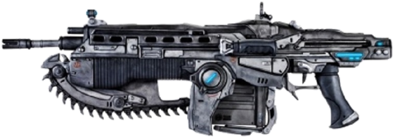 Download HD Chain Gun - Gears Of War Lancer Template Transparent PNG ...