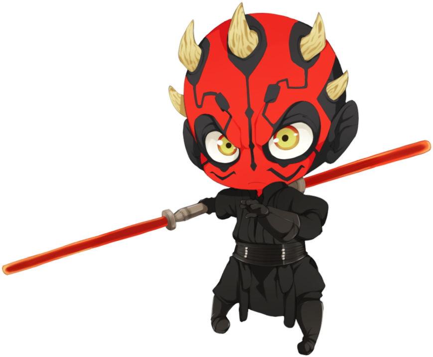 Download HD Darth Maul By *kibzy - Cartoon Transparent PNG Image ...