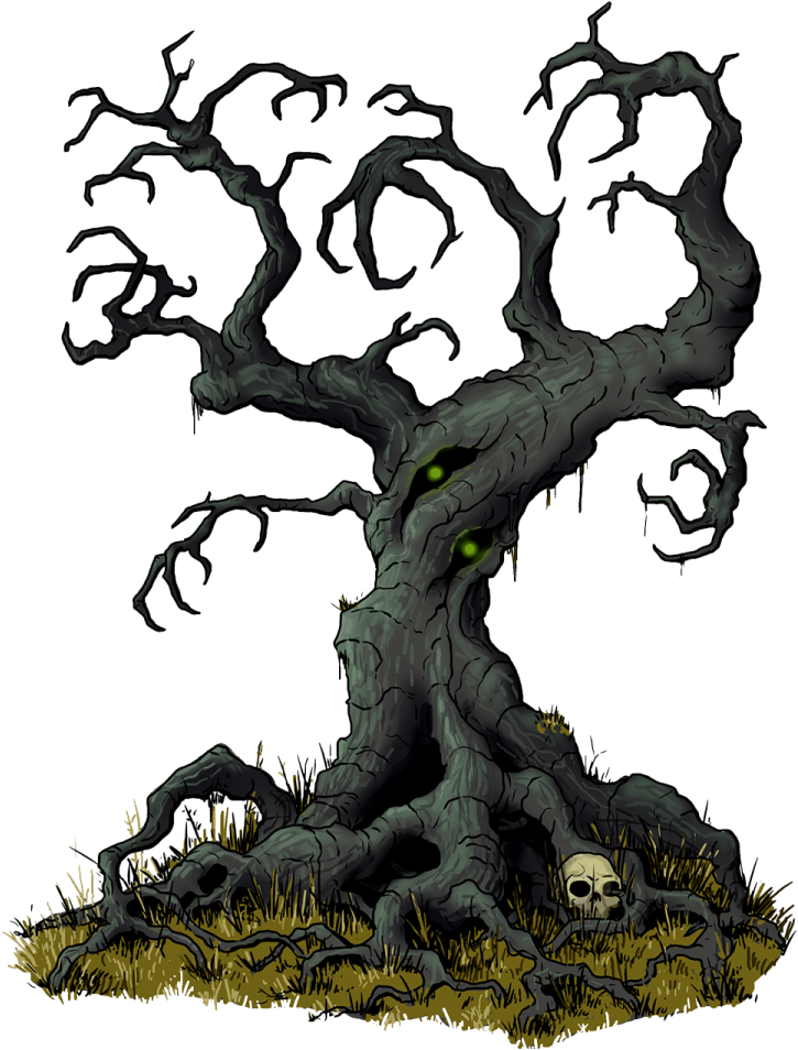 Download HD 40821988 - >> - Haunted Tree Clipart Transparent PNG Image ...