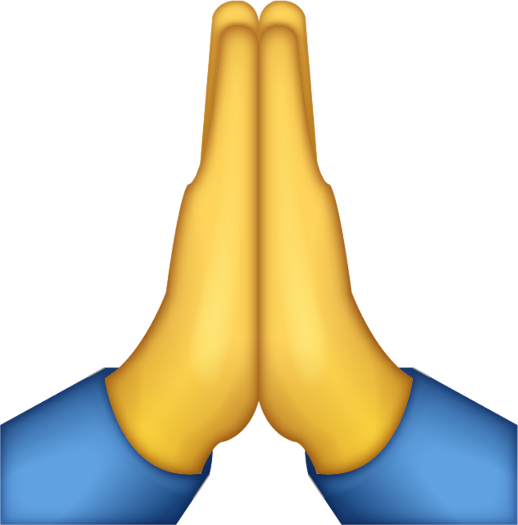 Download HD Emoji Emoji Pray Thankyou Thanks Praying Hands Emoji Png