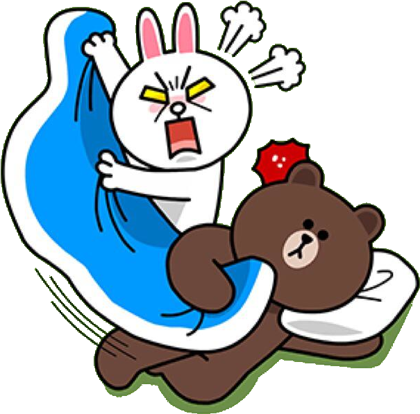 Download HD Brown Cony Wallpaper Line Brown Bear, Brown Line, Line ...