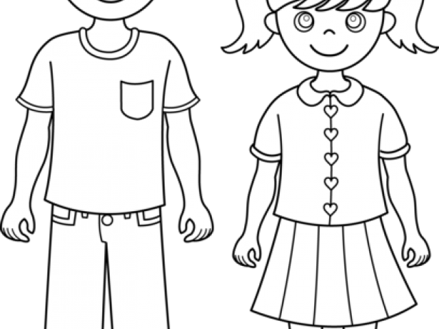 Download Black Brother Cliparts - Brother And Sister Coloring Pages ...