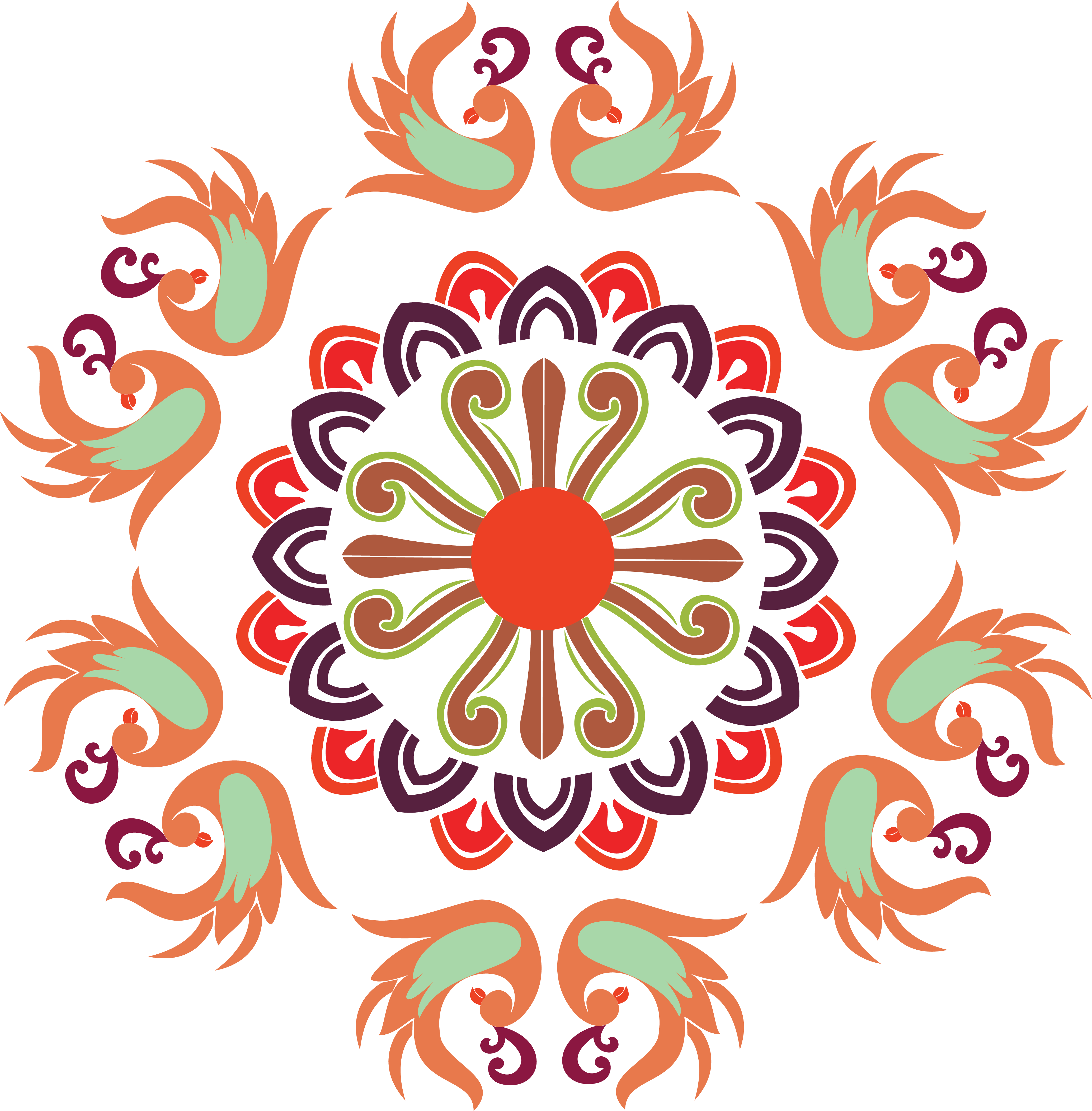 Download HD Rangoli Designs Png - Rangoli Clipart Black And White Hd ...