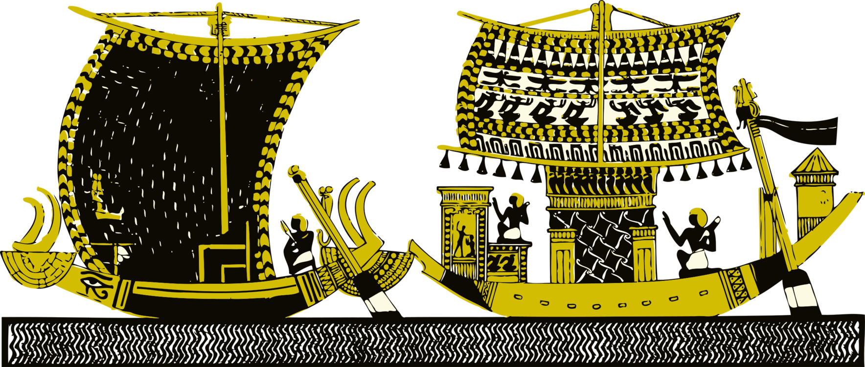 Download HD Ancient Egypt Abydos Boats Ship Transparent PNG Image ...